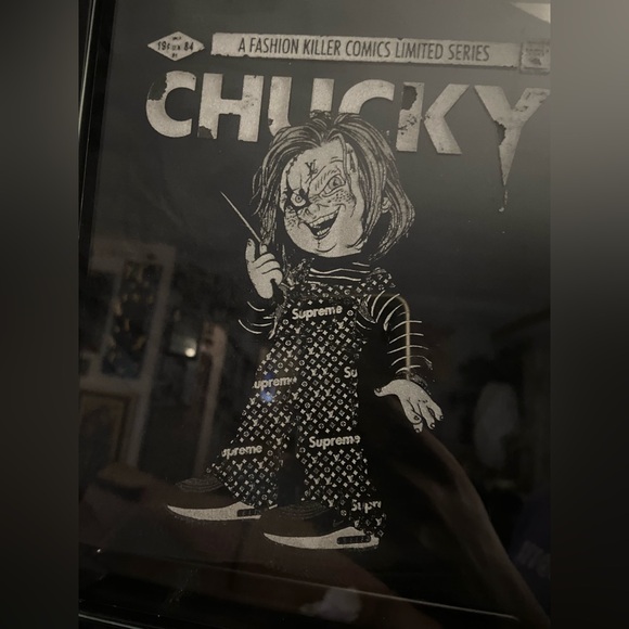 Art | Custom Chucky Glass Lv Supreme Itching | Poshmark